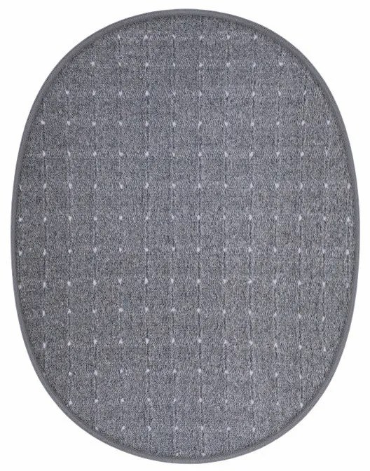 Vopi, Kusový koberec Udinese šedý ovál, 80x150, šedá, chodba / předsíň