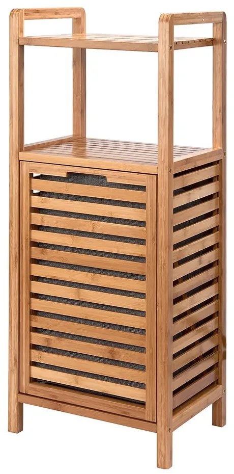 BIG BAMBOO Regál s košem na prádlo