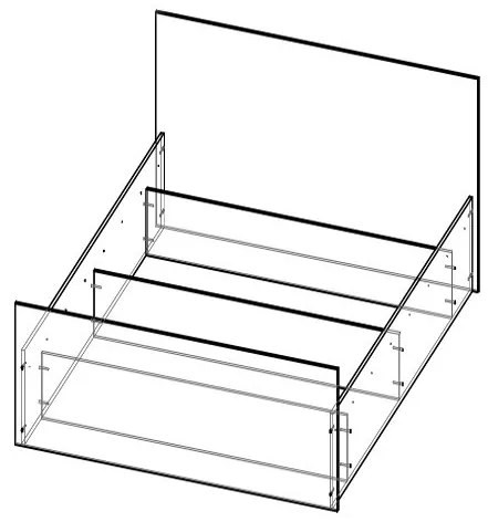 Casarredo - Komfort nábytek Postel NICOLAS 90x200 cm sonoma