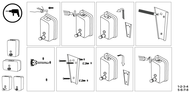 Nimco Zásobník na dezinfekční gel nebo tekuté mýdlo - HP 8131-18
