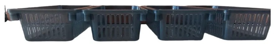 Orion Úložný koš, box a organizér extra hluboký 50cm x 20cm INVA, šedý