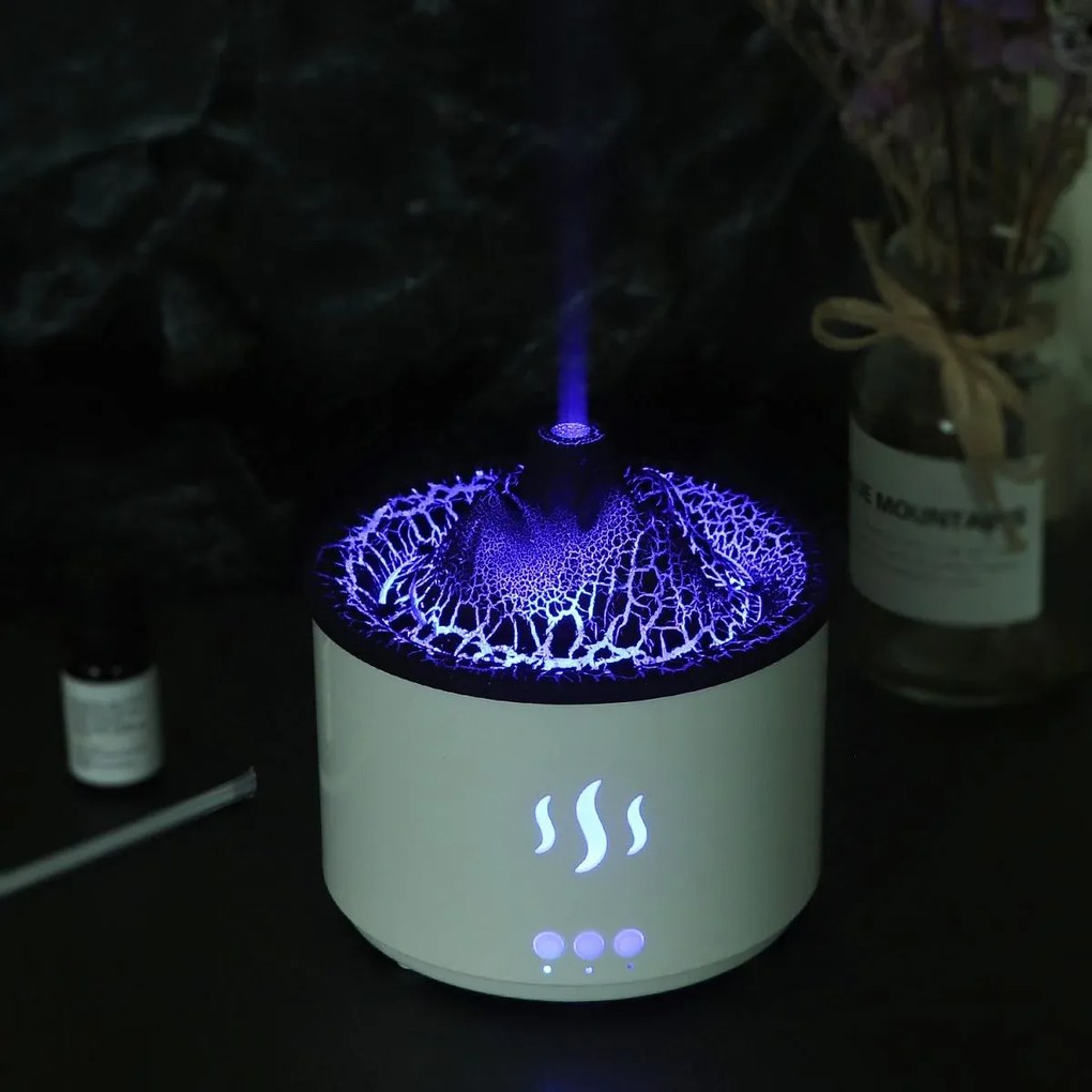 Aroma difuzér RDF3 ve tvaru sopky - 500 ml - bílý