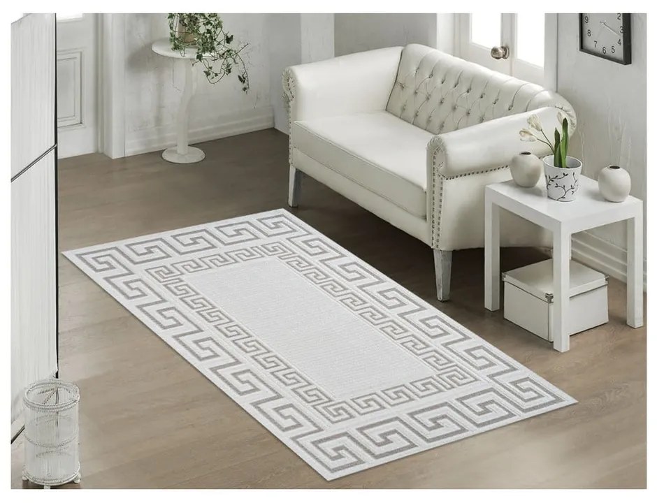 Béžový odolný bavlněný koberec Vitaus Versace Bej, 100 x 200 cm
