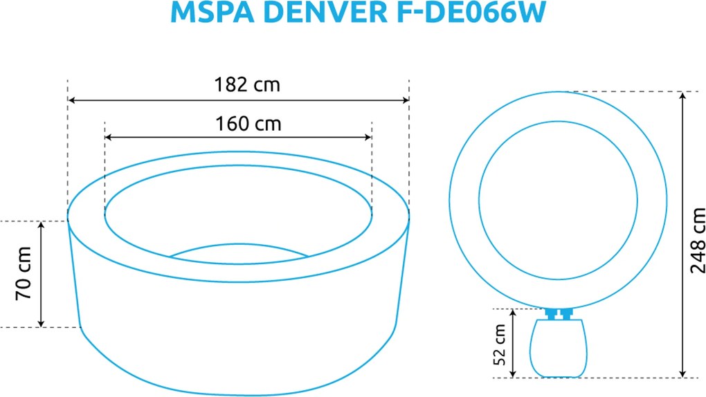 Mspa | Vířivý bazén MSPA Denver F-DE066W | 11400308