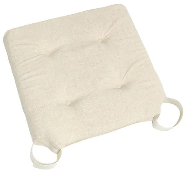 Bellatex Sedák hladký Ulla 40x40 cm na suchý zip smetanová