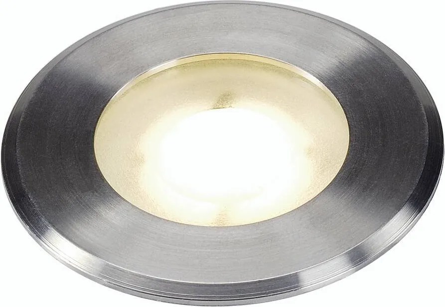 LA 228412 DASAR FLAT LED 230V česaná ocel 230V LED 4.3W IP67 3000K - BIG WHITE (SLV)