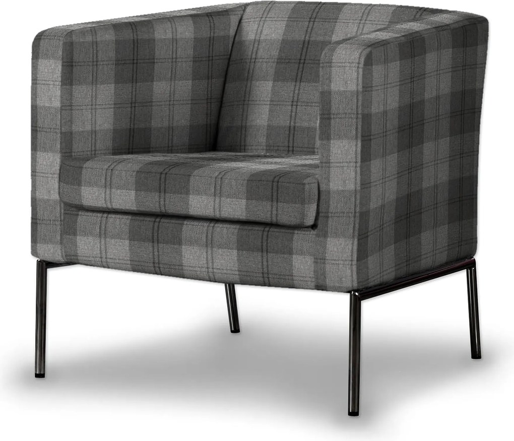 Potah na křeslo IKEA Klappsta barva šedá látka pletený vzor, vzorované