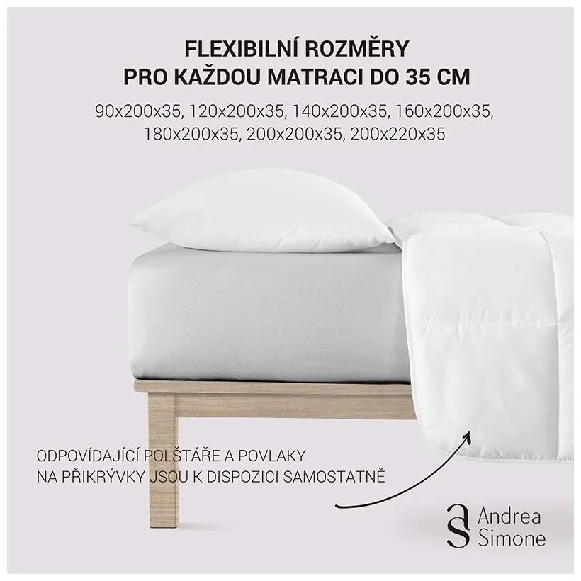 Andrea Simone Jersey Lycra prostěradlo Andrea Simone boxspring - Northerm Droplet (14-4104) 180 x 200