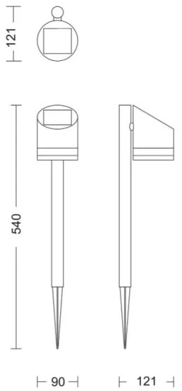 Philips - LED Solární lampa FYCE LED/1,5W/3,7V 1200 mAh IP44