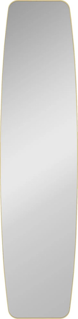 HOMCOM nástěnné celozrcadlo 160 × 40 cm s kovovým rámem — dekorativní celozrcadlo do předsíně, ložnice a obývacího pokoje, zlaté