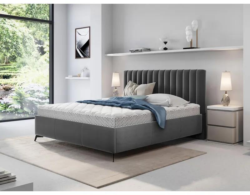 Manželská postel s úložným prostorem na ložní prádlo Lizubo, Rozměr postele: 140x200, Potah: Fresh 01
