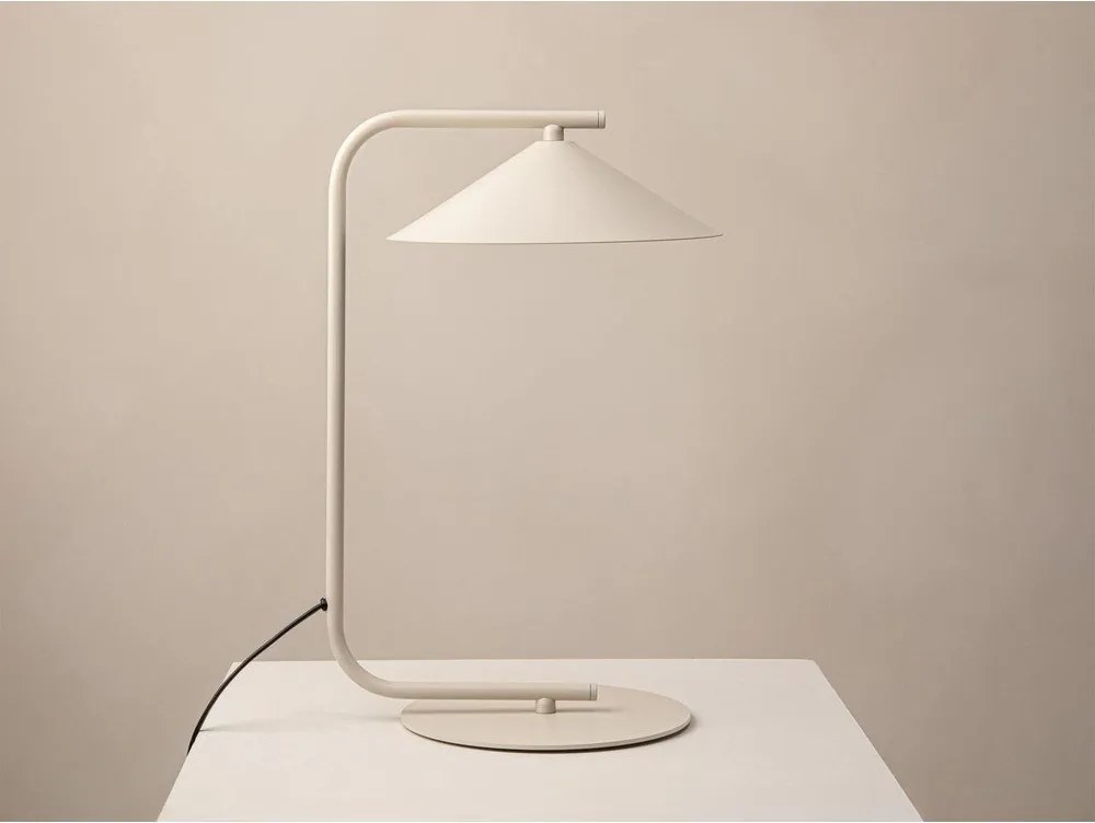 Krémová kovová stolní lampa (výška 42 cm) Nocte – Micadoni