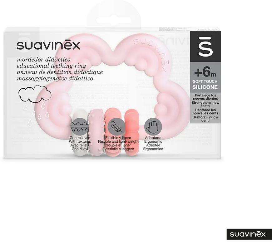 Suavinex Kousátko silikonové STEP 3 6 m+ Růžové