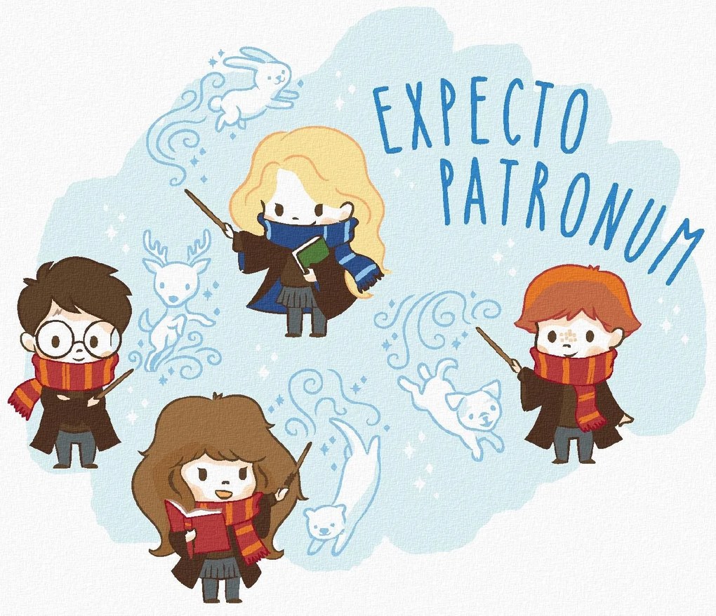 zuty zuty - malování podle čísel - expecto patronum (harry potter), 40x50 cm, plátno+rám