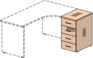 Ergonomický stůl Impress 160 x 90 cm, pravý, bílá