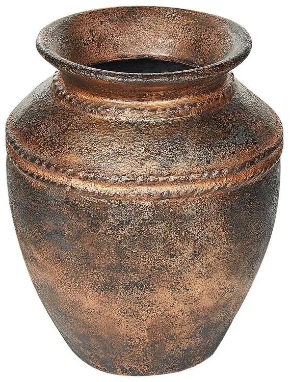 Pálená hlína Dekorativní váza 40 Měděná PUCHONG Beliani