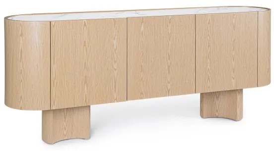 BIZZOTTO Dřevěná komoda OTILIA dub 80x200 cm 0734640
