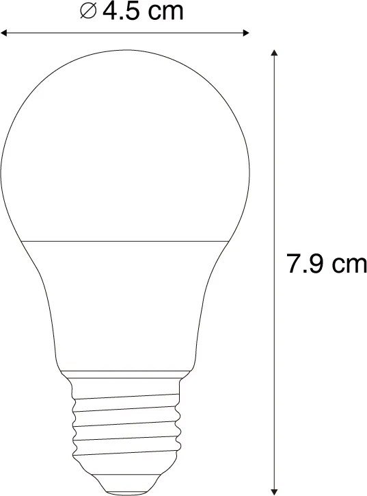 Sada 5 chytrých stmívatelných LED žárovek E27 P45 Opal 4,9W 470 lm 2200-4000K
