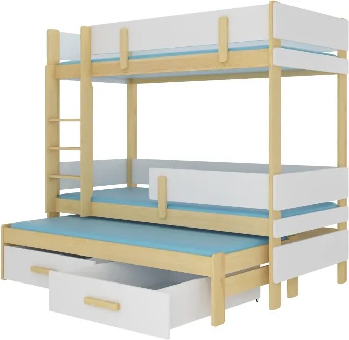 Třípatrová postel pro tři osoby ETAPO 200x90