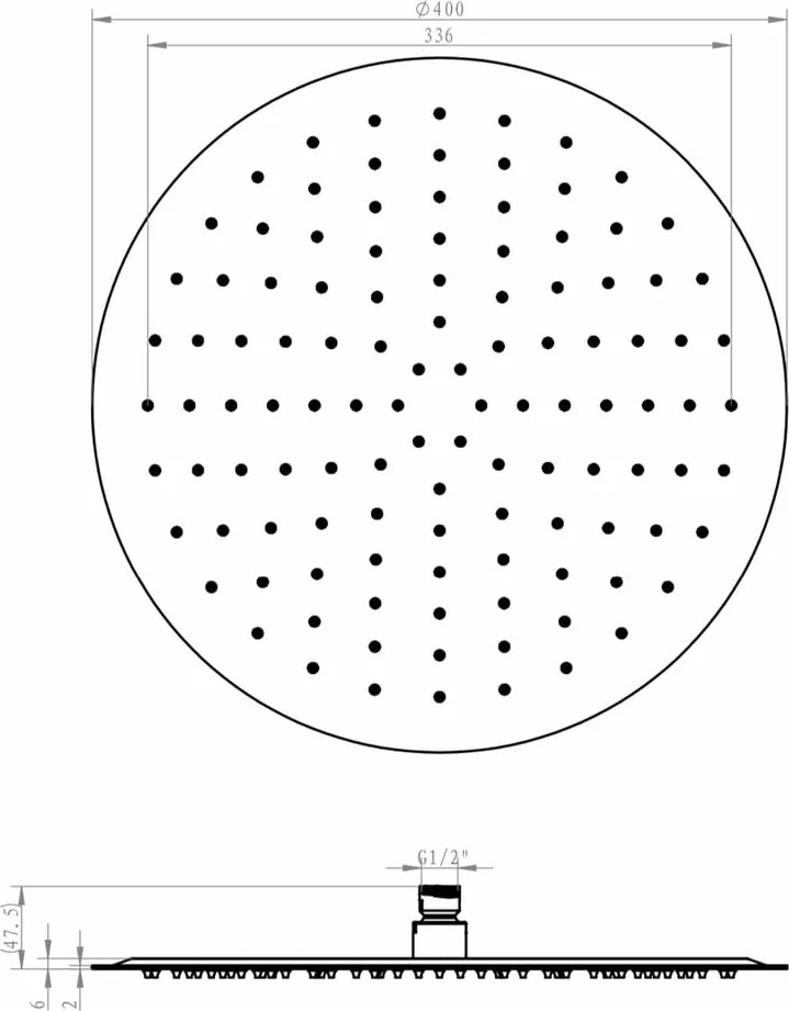 Hlavová sprcha z nerezové oceli v leskle stříbrné barvě ø 40 cm Slim – Sapho
