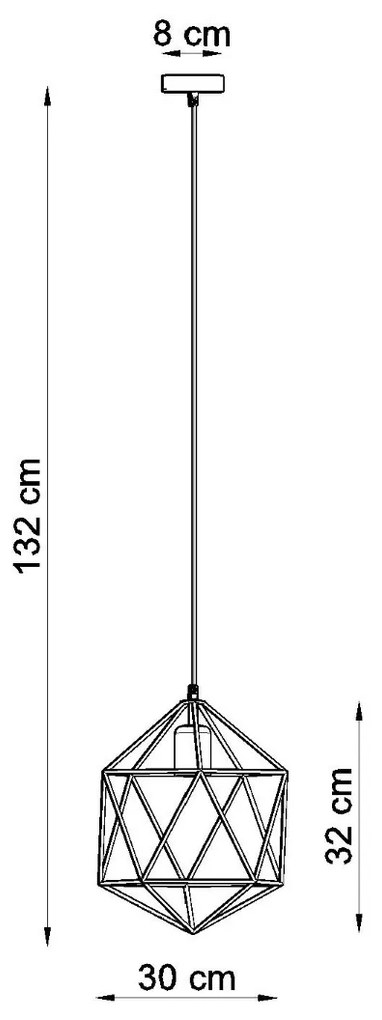 Sollux Lighting Závěsné svítidlo GASPARE Černá