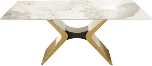 Jídelní stůl Modig M40 180 cm zlatý/mramor