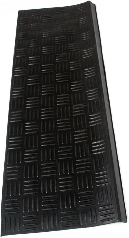 Gumová schodová rohož Criss Cross, FLOMAT - délka 25 cm, šířka 75 cm a výška 0,5 cm