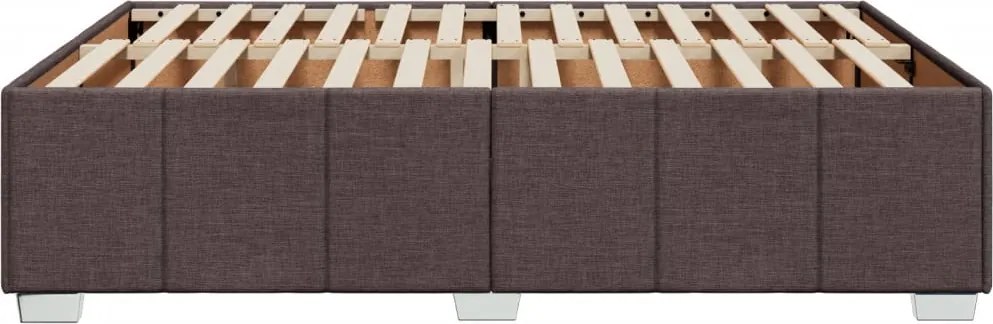 Rám postele bez matrace tmavě hnědý 140 x 200 cm textil 3284842