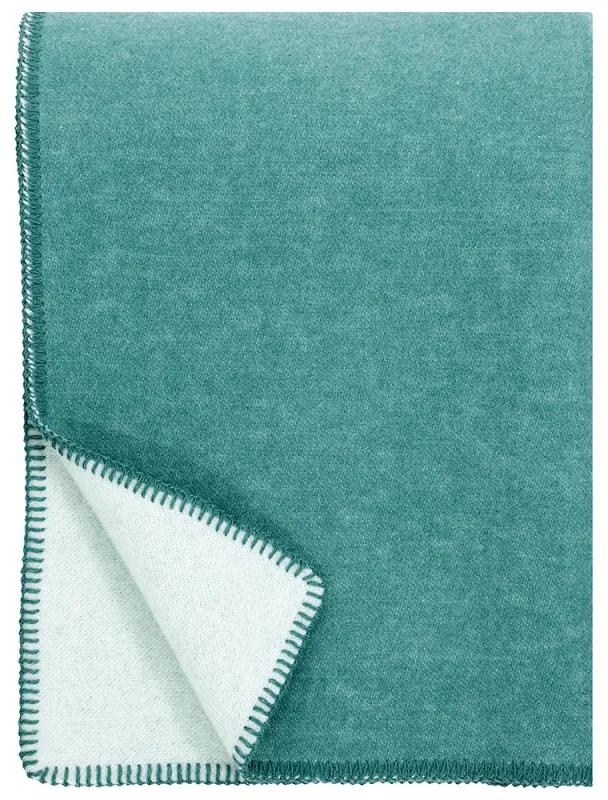 Vlněná deka Tupla 130x180, zeleno-mátová