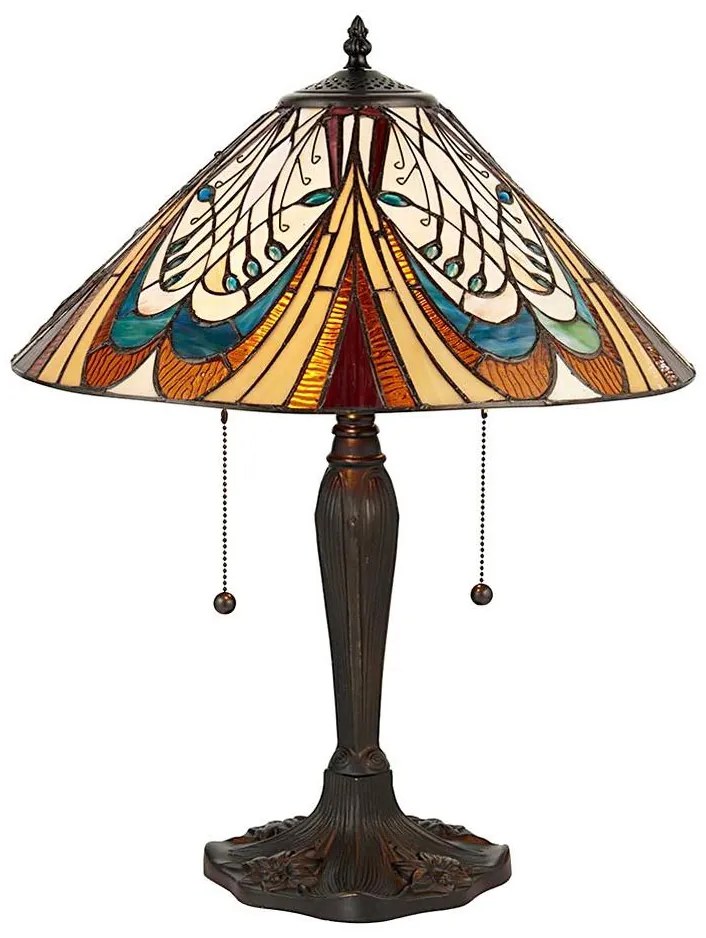 Endon 64163 - Stolní lampa Tiffany HECTOR 2xE27/60W/230V pr. 40 cm