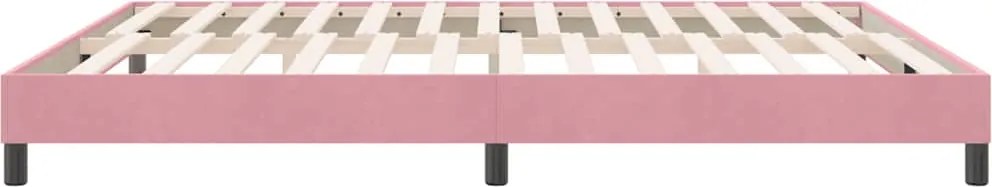 Postel Box Spring bez matrace růžová 180x210 cm samet 3315842