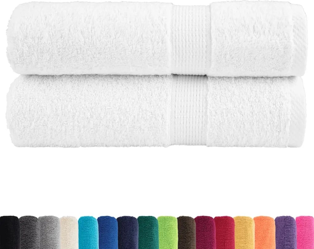 Prémiové ručníky SOLUND 2 ks bílé 50x100 cm 600 g/m² 137124