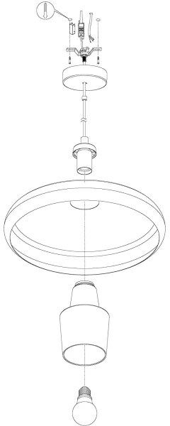 Eglo 99032 - LED RGB Stmívatelný lustr na lanku TABANERA-C 1xE27/9W/230V