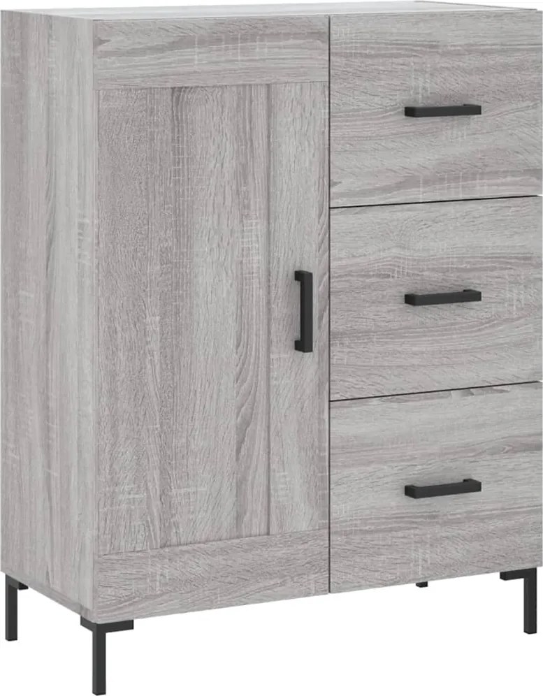 Skříň highboard šedá sonoma 69,5 x 34 x 180 cm kompozitní dřevo 3190027