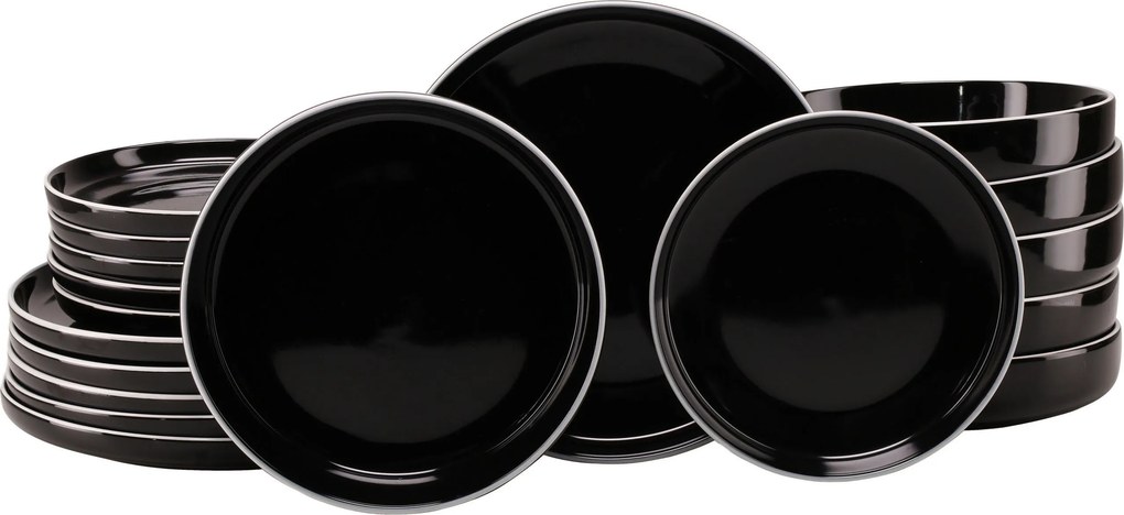 XXXLutz JÍDELNÍ SOUPRAVA Nordic Gourmet Schwarz 18dílné Creatable - Online Only nádobí - 007768069703
