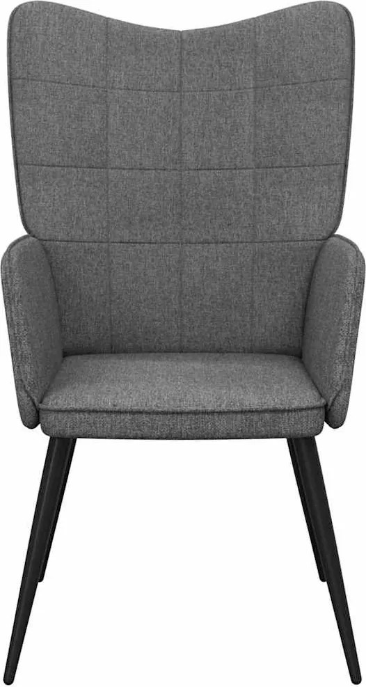 Relaxační židle tmavě šedá textil 327942