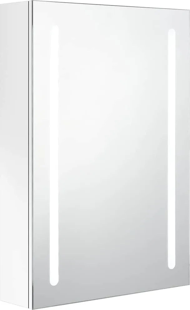 LED koupelnová skříňka se zrcadlem zářivě bílá 50 x 13 x 70 cm 326501