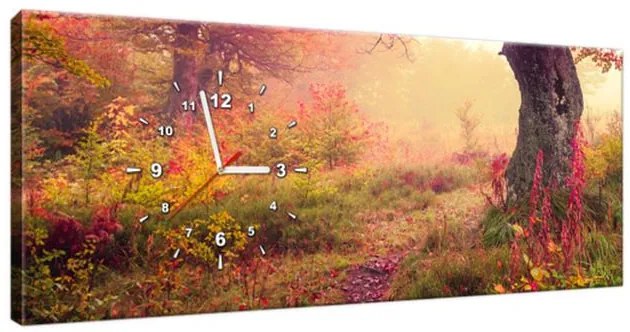 Tištěný obraz s hodinami Podzimní příroda 100x40cm ZP2510A_1I