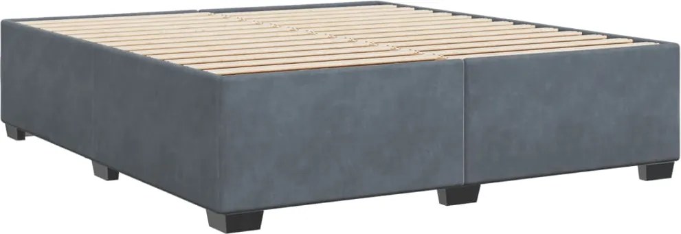 Rám postele bez matrace tmavě šedý 180 x 200 cm samet 3284650