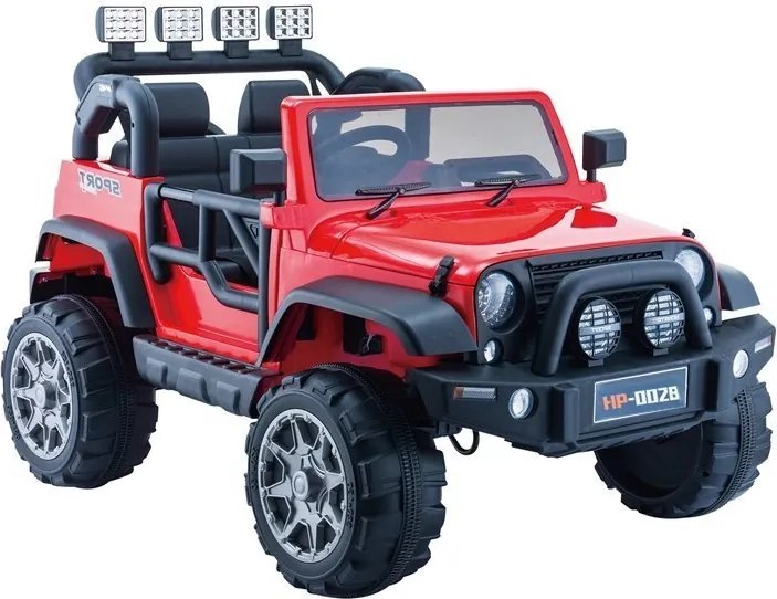 LEAN CARS Elektrické autíčko Jeep HP012 červené
