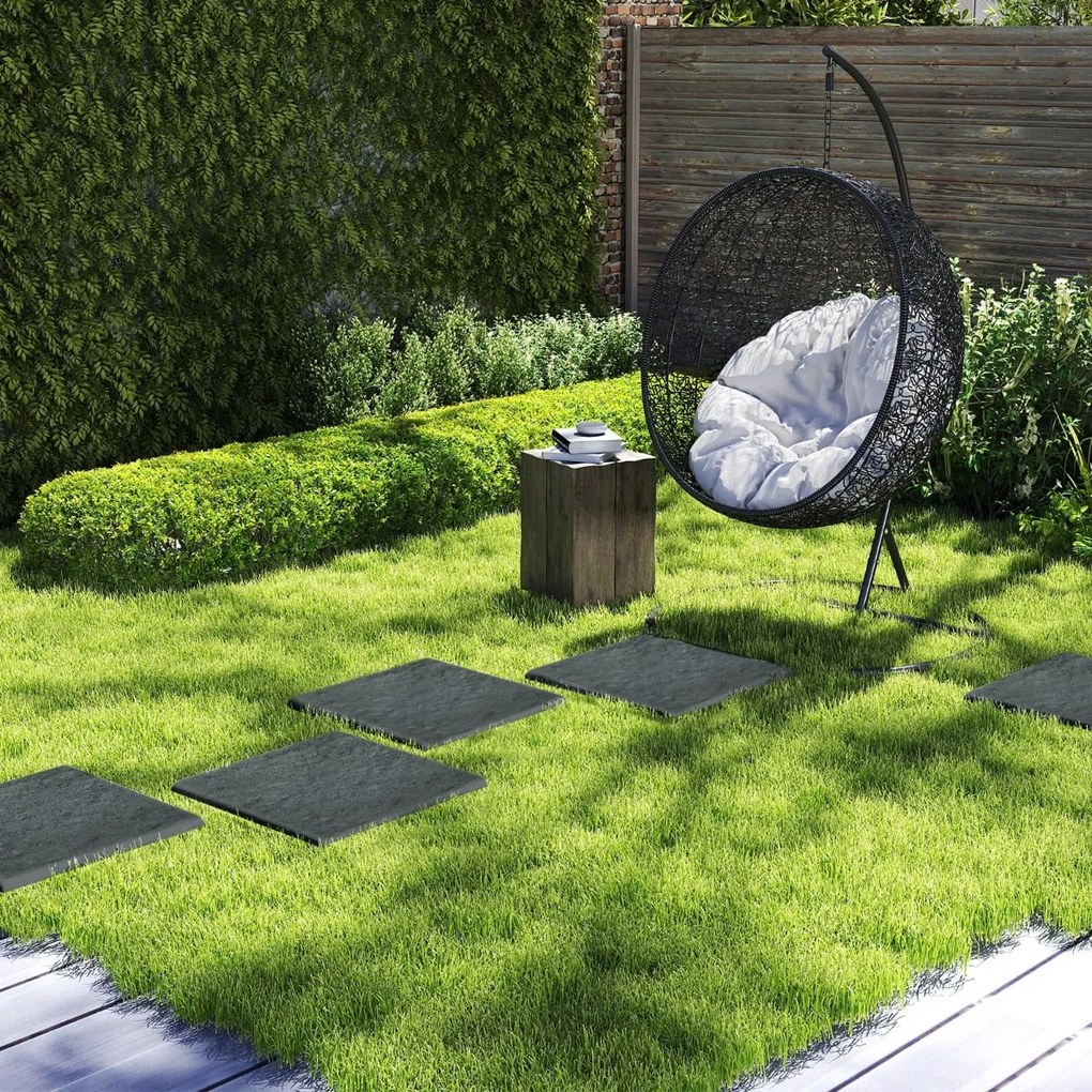 Costway Sada 16 nášlapných kamenů pro zahradní dlažební desky z – 39,5 × 39,5 cm