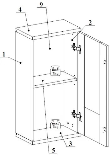 Koupelnová závěsná skříňka Spalt, divoký dub wotan/bílá