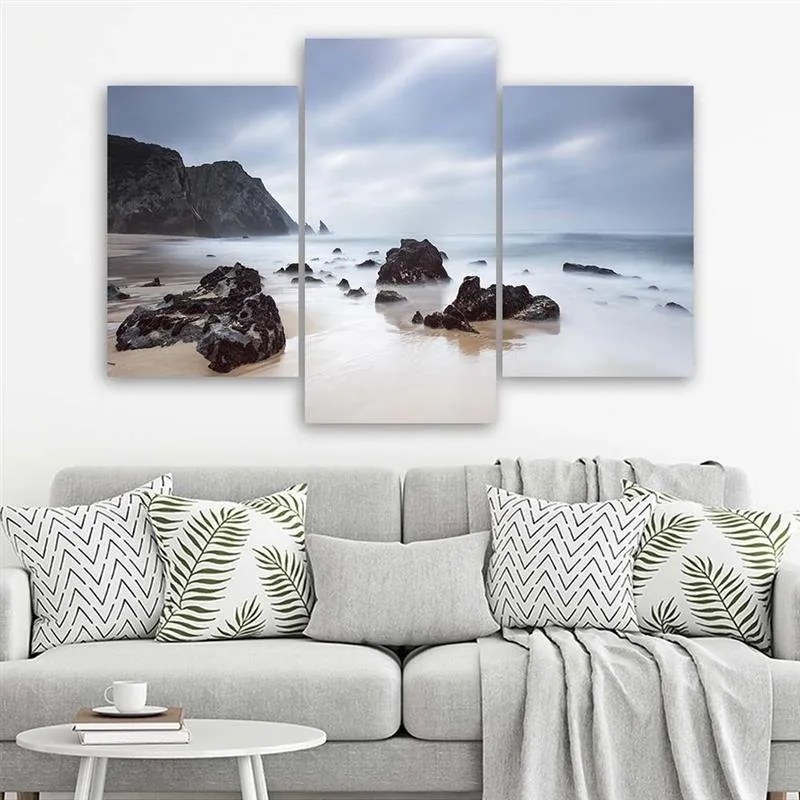 Gario Obraz na plátně Skalnaté pobřeží - 3 dílný Rozměry: 60 x 40 cm