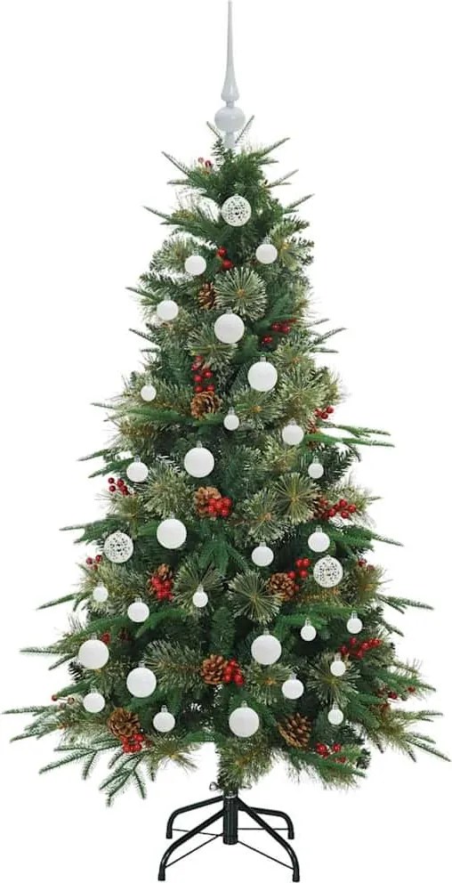 Umělý Skládací Vánoční Strom s stojanem Zelená 150 cm PE a PVC 3397409