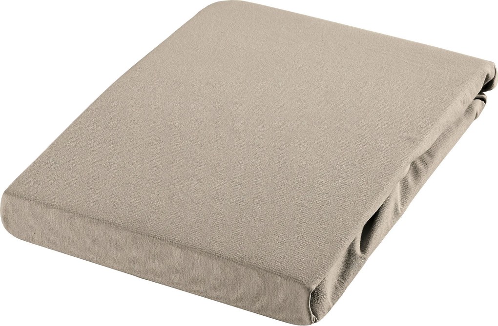 XXXLutz ELASTICKÉ PROSTĚRADLO, žerzej, šedohnědá, 90-100/200-220 cm Novel - Prostěradla - 005054003008