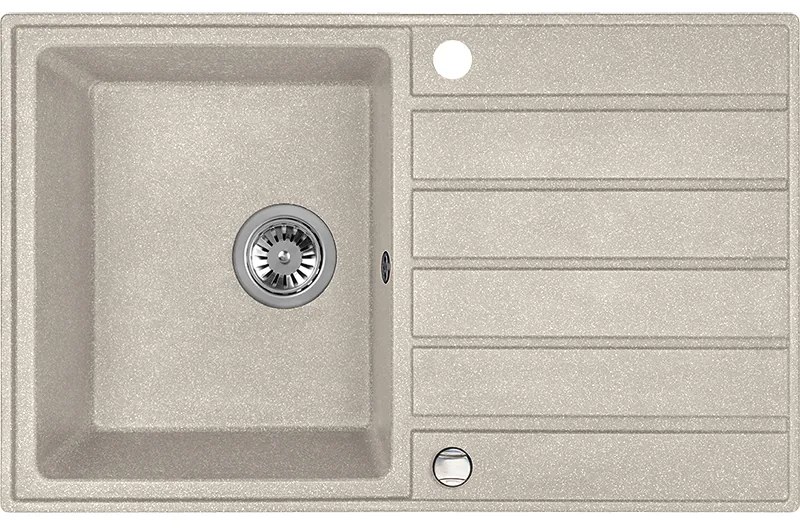 Laveo Margarita, 1-komorový granitový dřez 790x490x230 mm, béžová, LAV-SBM_411T