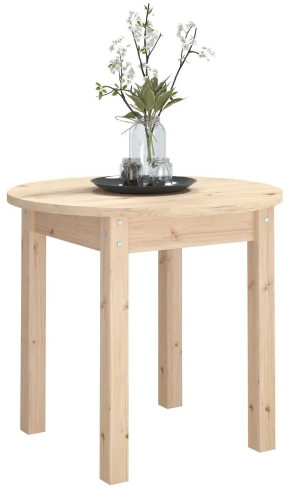 Konferenční stolek Ø 45 x 40 cm masivní borové dřevo - Default Title