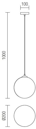 Redo 01-1064 - Lustr na lanku OLA 1xE27/42W/230V