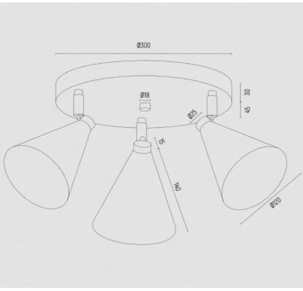 Argon 6246 - Bodové svítidlo LUCINDA 3xE14/7W/230V zlatá