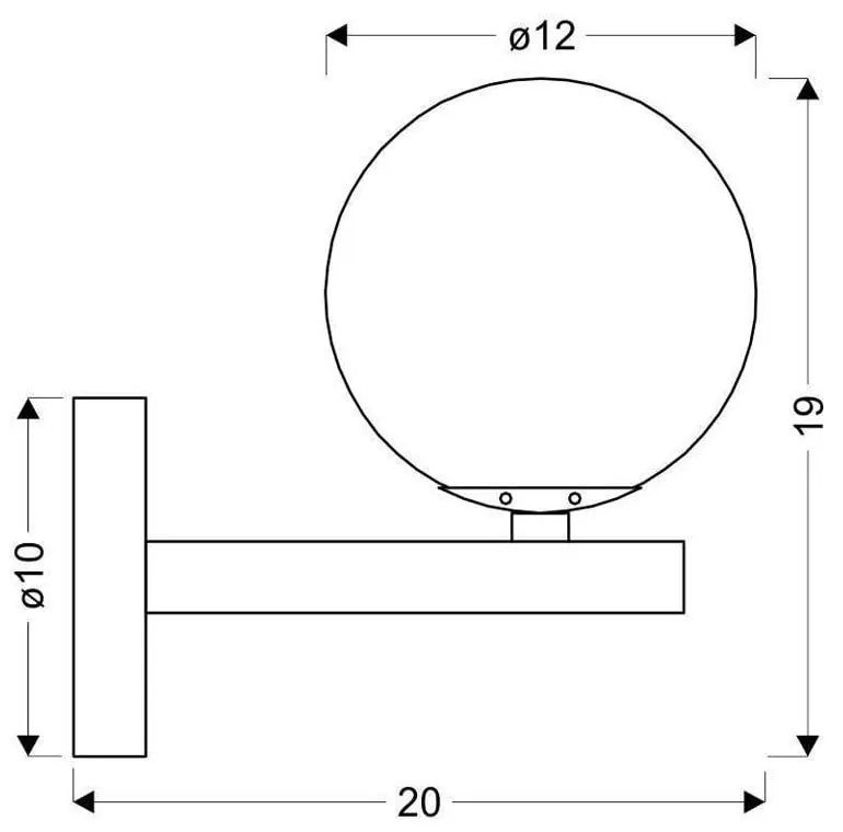 Černé nástěnné svítidlo Kama – Candellux Lighting